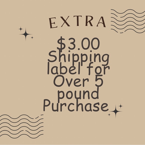 Office | Extra Shipping Label For Over 5 Pound Box | Poshmark